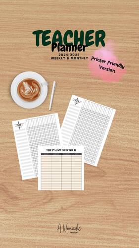 Teacher Planner 2024-2025 | Printable Taylor Swift Themed | Weekly Planner