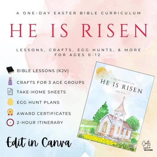 He Is Risen! Easter Bible Curriculum | One-Day Event Plan for Ages 0–12 ...