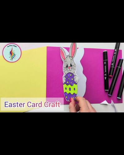 Easter Cards Printable Bunny Craft Coloring Sheets Spring Craftivity ...