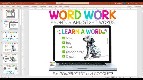 Editable Phonics & Sight Word Activities | Google (TM) and PowerPoint