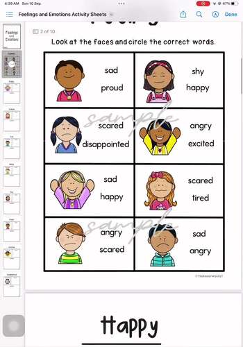 Identifying Feelings and Emotions Social-Emotional Learning Activities ...
