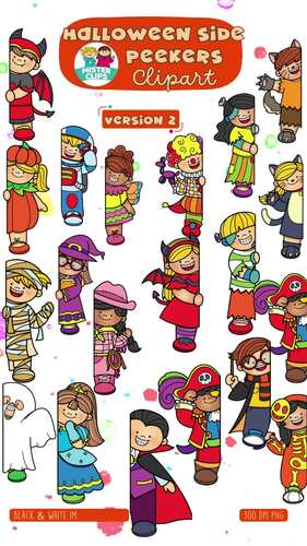 Halloween Side Peekers Clip Art | Version 2 by Mister Clips | TPT