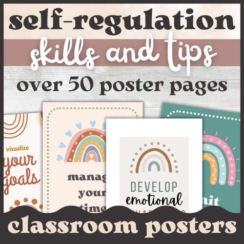 Self Regulation Coping Strategies Posters | Positive Self Talk ...