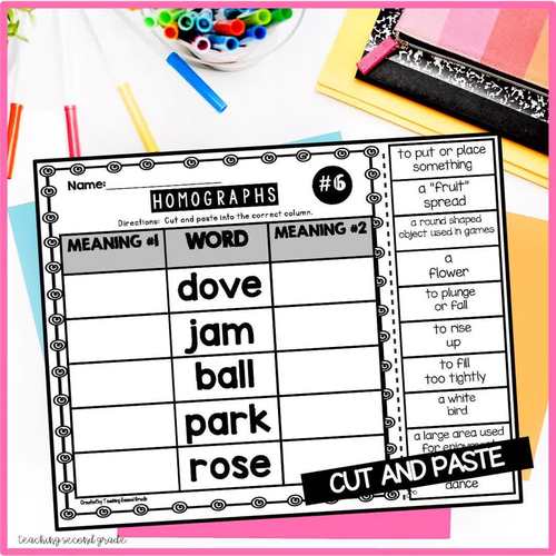 Grammar Worksheets Bundle Synonyms Antonyms Homophones & Homographs