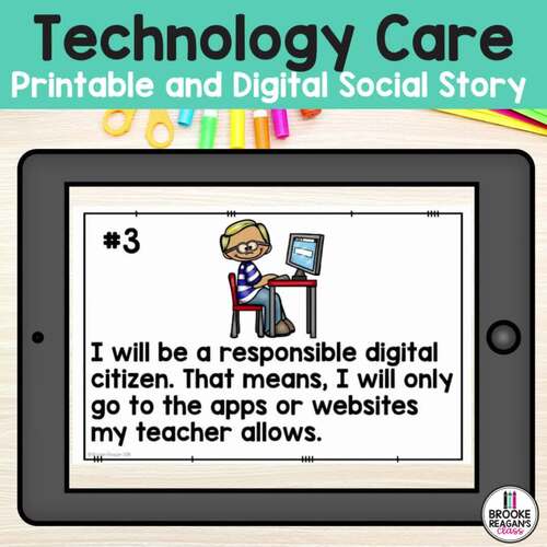 Social Story: Technology Care - Digital Citzenship by Brooke Reagan