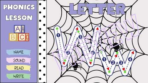 Phonics Letter 'W' 'w' - Complete Workshop Model PowerPoint Lesson