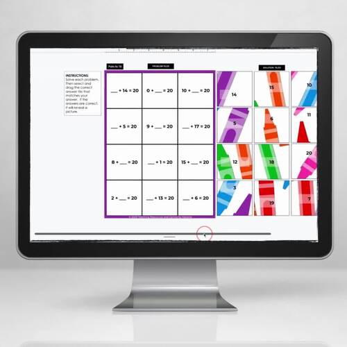 Path to Fact Fluency Addition Strategies - DIGITAL Secret Picture Tile ...