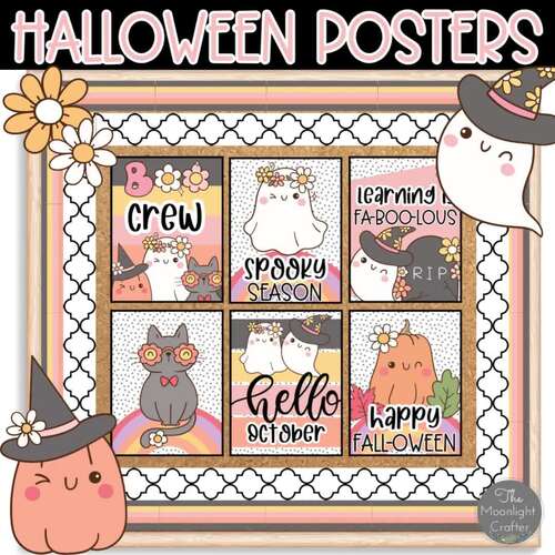 Halloween Bulletin Board Posters and Borders | Groovy Halloween Theme