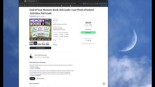 End of the Year Memory Books Fun Packet Activities 2nd 3rd 4th 5th ...