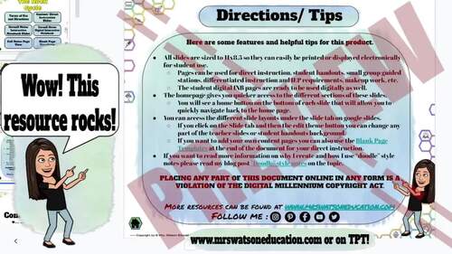 The Rock Cycle "Doodle" Style Notes with Slides, INB, & Digital INB