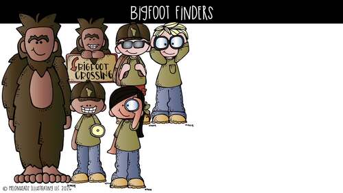 Bigfoot Finders clip art, Monster, Myth COLORED Version by Melonheadz ...