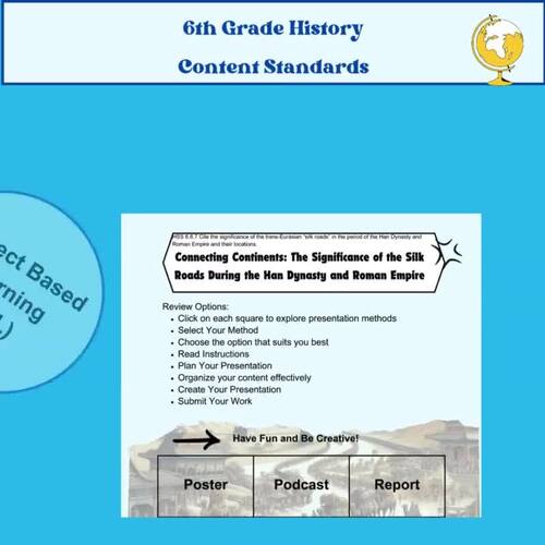 HSS 6.6.7: Significance of the Silk Roads PBL Choice Board | TPT