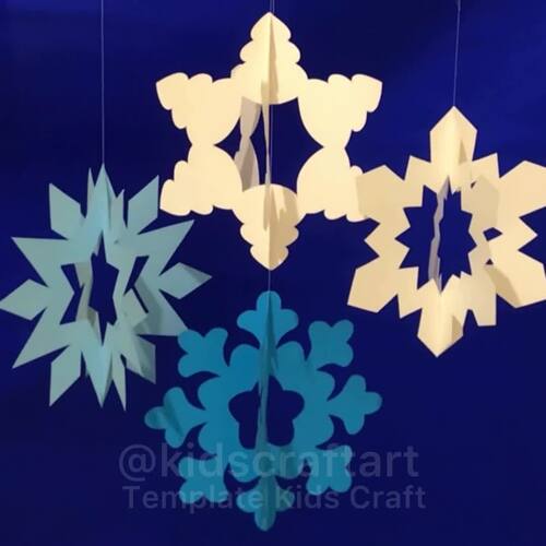 BUNDLE 3D Snowflake Christmas Winter Craft Ornament Decoration Xmas ...