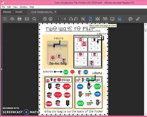Core Vocabulary File Folders: STOP & GO by Teach Love Autism | TPT