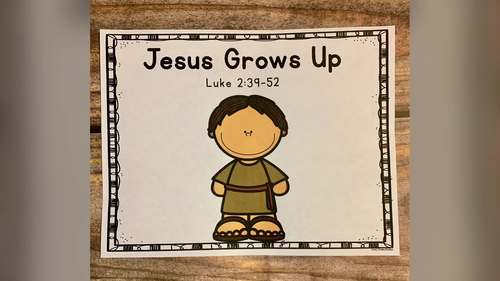 Bible Story Mini Lesson - Jesus Grows Up by Becky's Brainy Boutique