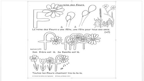 Je chante les lettres de "A" jusqu'à "M" - Song Sheets - Distance Learning