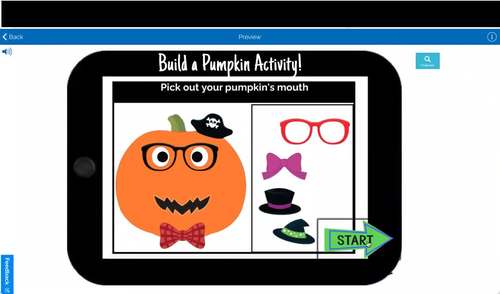 Boom Cards™ Build It Activity Halloween Pumpkin by Meaningful Sped Teaching