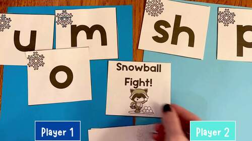 Digraph Word Building Game Snowball Fight by Mrs Katelyn Lewis | TPT