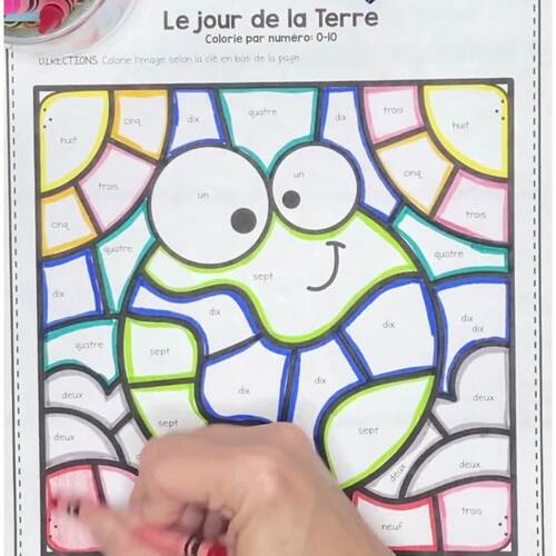 Color by Code: EARTH DAY | Coloriage par NUMÉRO: Le jour de la Terre ...