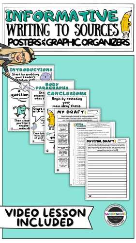 Informative Writing to Sources with Posters and Graphic Organizers