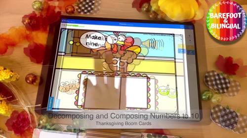 Thanksgiving Boom Cards - Composing and decomposing numbers to 10 ...