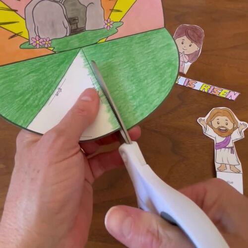 Easter He is Risen 3D Diorama Bible Craft, Jesus Resurrection Sunday School