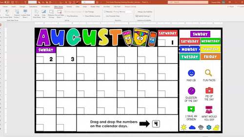 Digital Calendar for Morning Meetings Year-Long Bundle by Deedee Wills