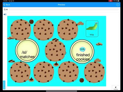 Cookie Batch Match for /s/ blends Boom Cards Distance Learning | TPT