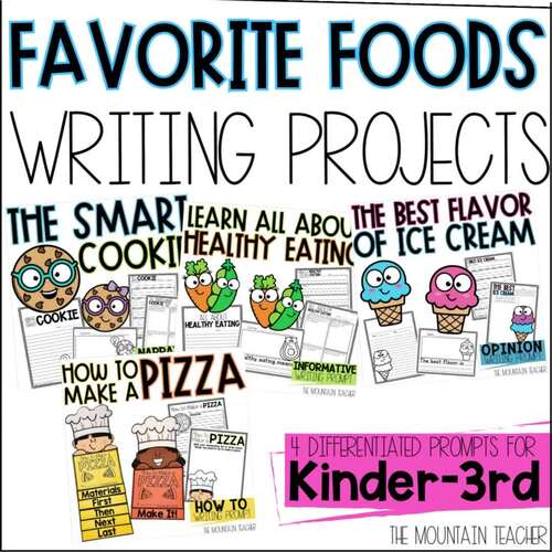 Favorite Food Writing Prompts, Food Crafts, Activities & Graphic Organizers