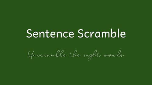 Sentence Scramble Sight High Frequency Word Grammar Worksheets, 4th ...