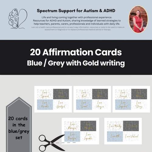 ADHD Support Autism Helper Coping Skills Affirmation Cards Anxiety ...