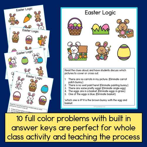 Easter Logic Puzzles Math Critical Thinking Brainteasers | Spring Logic ...