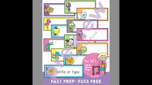 Classroom Desk Name Tags Set 1 | Editable Animal-Themed Labels by From ...