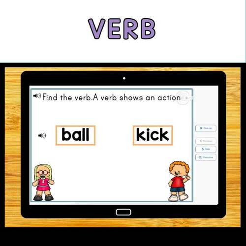 Identify the Action Verbs Boom Cards™ by Limes and Lemons | TPT
