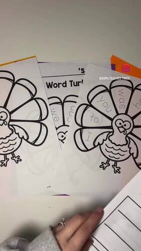 Sight Word Turkey Craftivity | Phonics Thanksgiving Craftivity ...