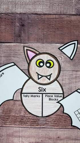 Halloween Bat Craft, Bat Math Craft | Place Value Activity, Numbers 1 ...