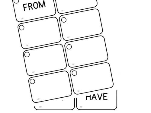 Fry Sight Word Ring Card (list 21 - 24) by Fill Your Special Toolbox