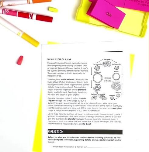 The Sun and Other Stars Reading Passages, Posters, Activities, Foldables
