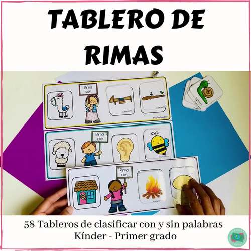 Clasificación de Rimas | Rhyming Mats in Spanish by Joyfully Dual