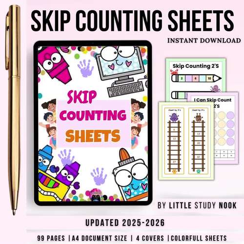 Skip Counting Sheet, Math, Kids, Kindergarten, Learn Skip Counting For kids