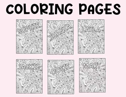Personal Custom Name Coloring Worksheets, Coloring Activity, Coloring Pages