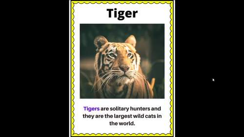 Let's learn about Wild Animals . 16 Flash cards with fun Facts for kids