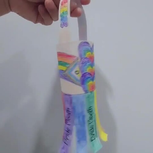 Pride Month Craft Windsock Activities LGBTQ/ Coloring Pride Month Flag