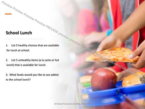 All About Lunch- Digital and Print (Distance Learning) | TpT
