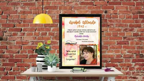 Hispanic Heritage Month Posters: Spotlight on Writers by The Classroom Hunt