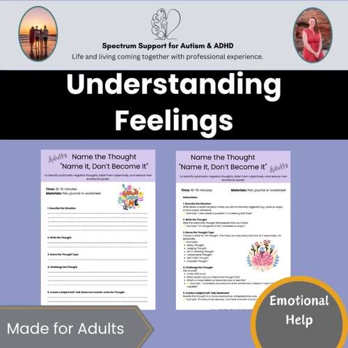 Adult Journal Prompts Name the Thought Positive Reframing Emotional ...