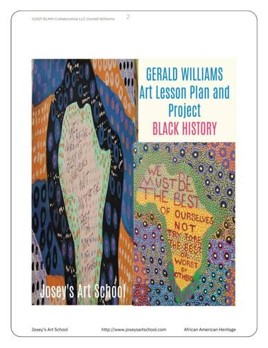 Black History Gerald Williams Art Lesson 3rd-6th Grade Writing Activity