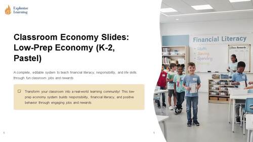 Classroom Economy Slides: Low-Prep Economy (K-2, Bright) (Google Slides ...