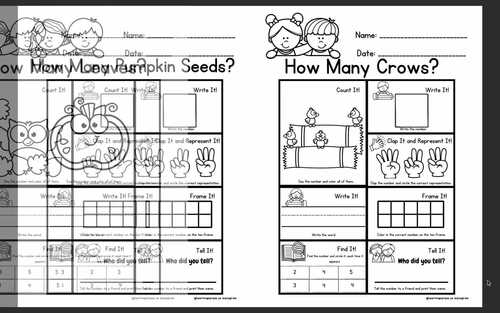 Counting Activities Bundle Spring, Summer, Fall, Winter, PreK ...