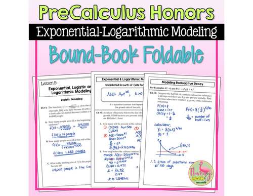Exponential Logistic Logarithmic Modeling Foldable | TPT